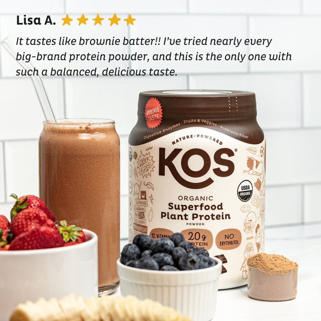 KOS Amazing Tasting Organic Vegan Plant Based Protein Powder – KOS.com
