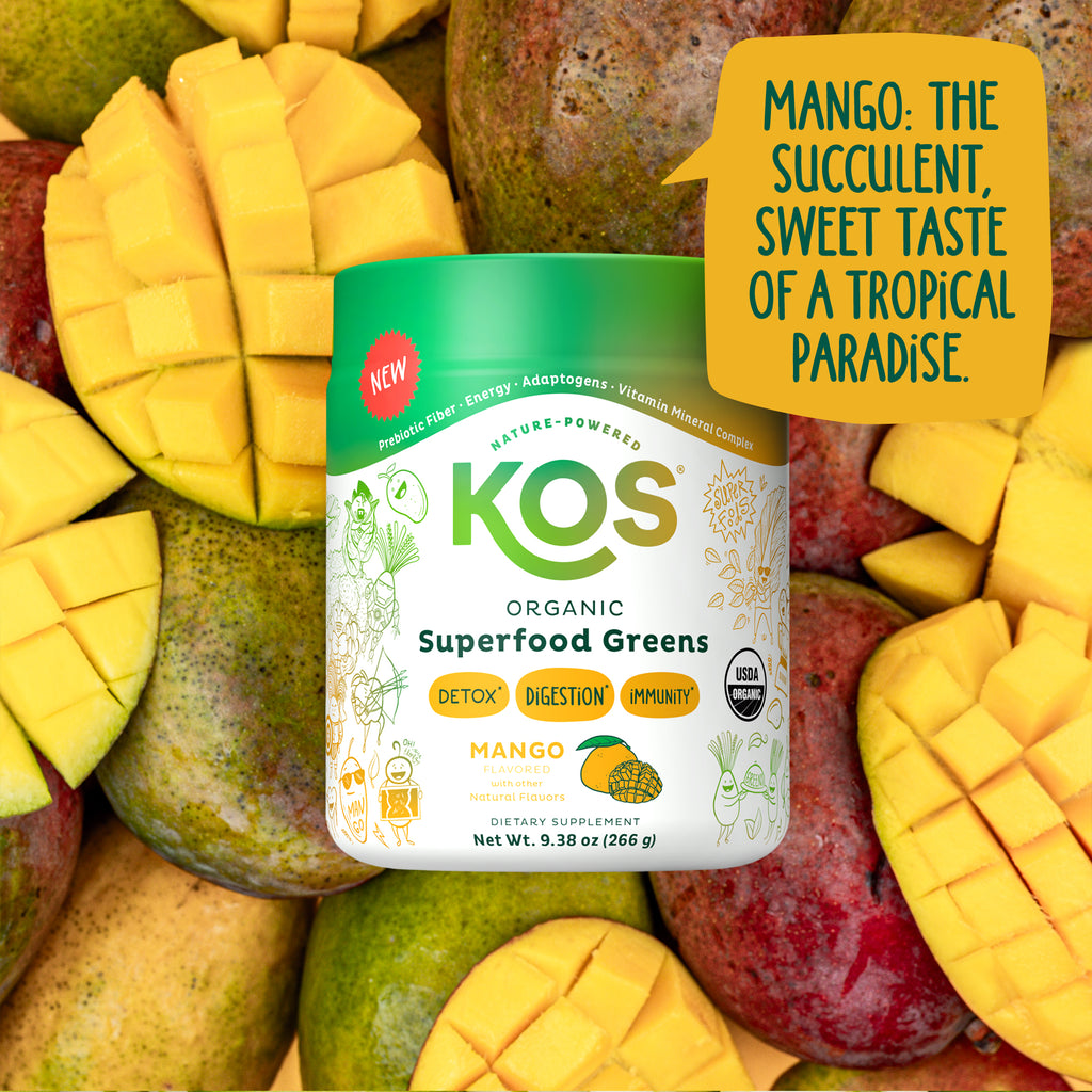 KOS Amazing Tasting Super Greens Powder | USDA Organic | KOS.com