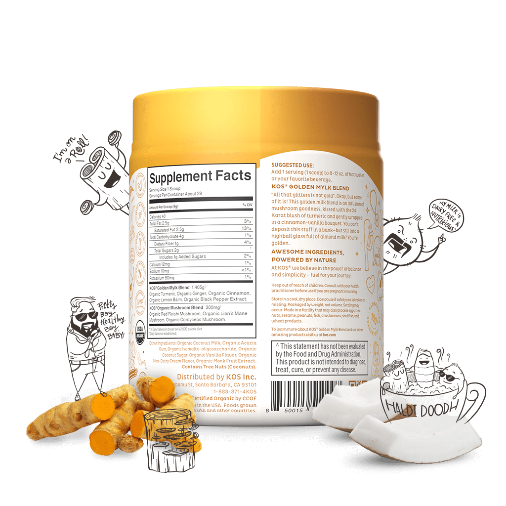 KOS A Whole Latte Gold | Golden Mylk Powder | USDA Organic | KOS.com