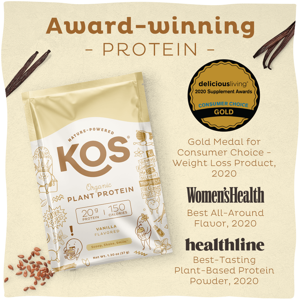 KOS Amazing Tasting Organic Vegan Plant Based Protein Powder – KOS.com